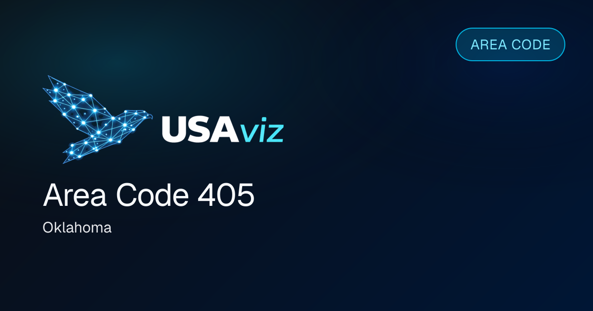 Area Code 405 — Location, Map & Demographics | USAviz