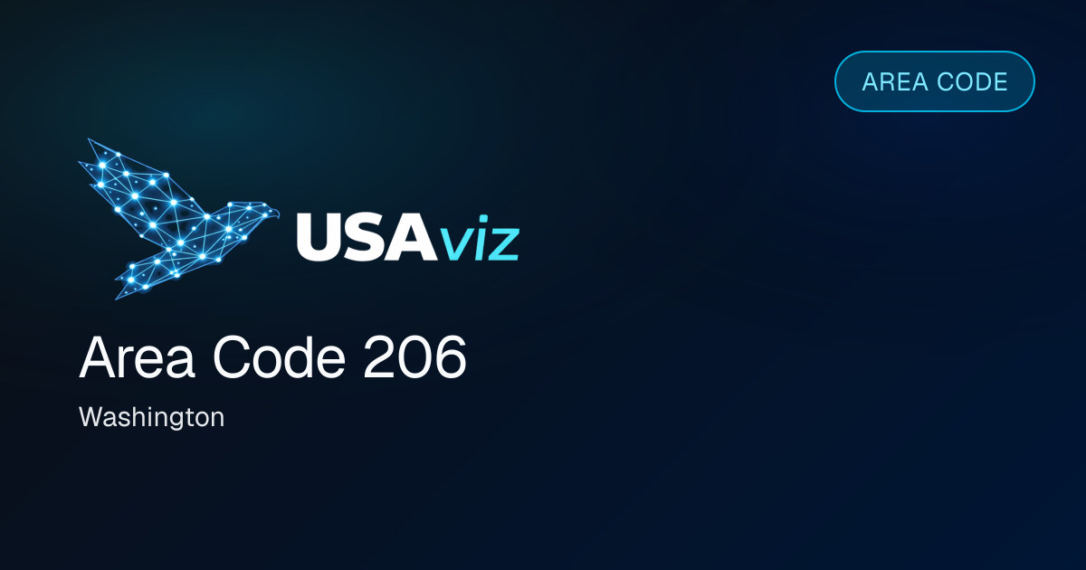 Area Code 206 — Location, Map & Demographics | USAviz